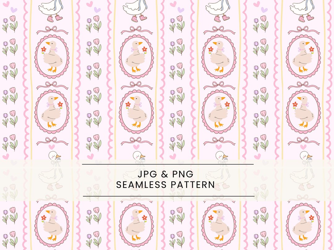 Silly Goose Pastel Seamless Pattern, Goose Decorations, Baby Patterns ...