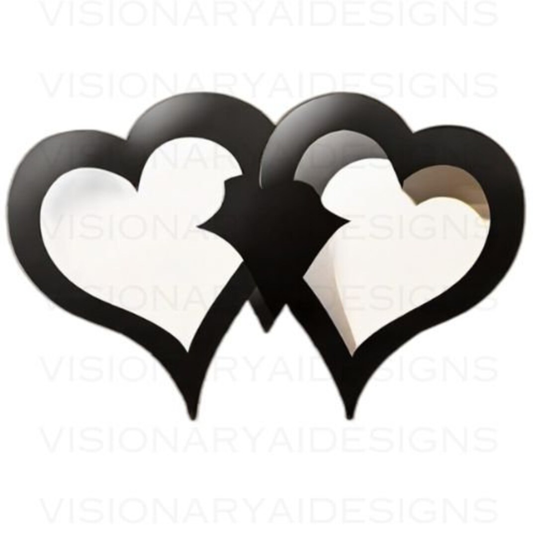 Intertwined Love Hearts, Instant Download SVG, PNG, JPG - Etsy