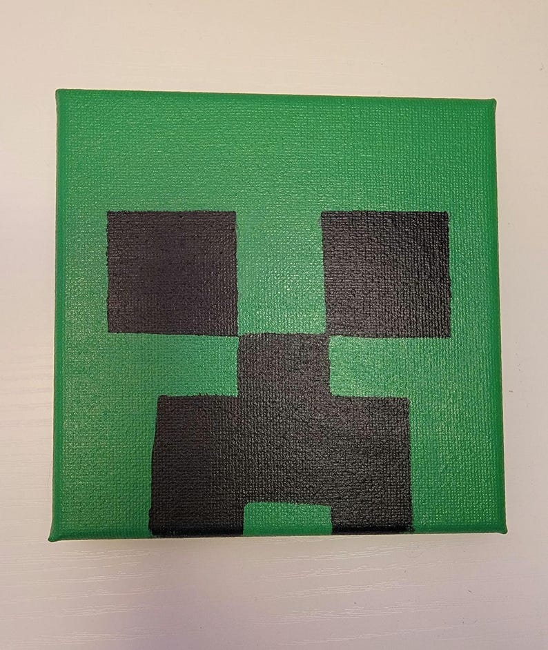 Minecraft Creeper 5x5 Wall Decor Cool Aesthetic Minecraft Creeper Wall ...