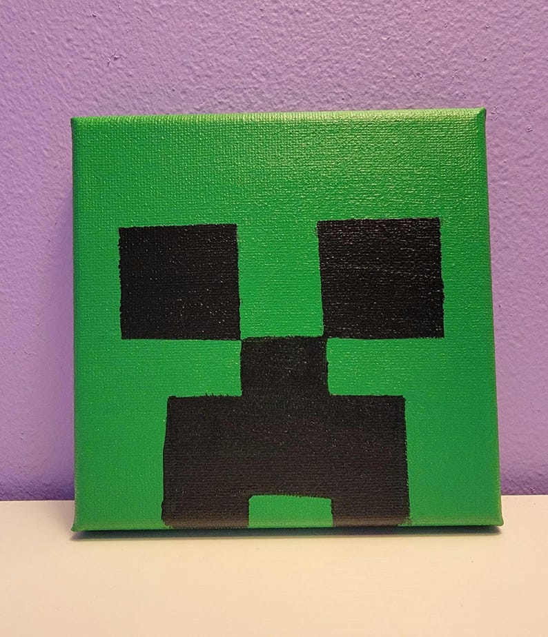 Minecraft Creeper 5x5 Wall Decor Cool Aesthetic Minecraft Creeper Wall ...