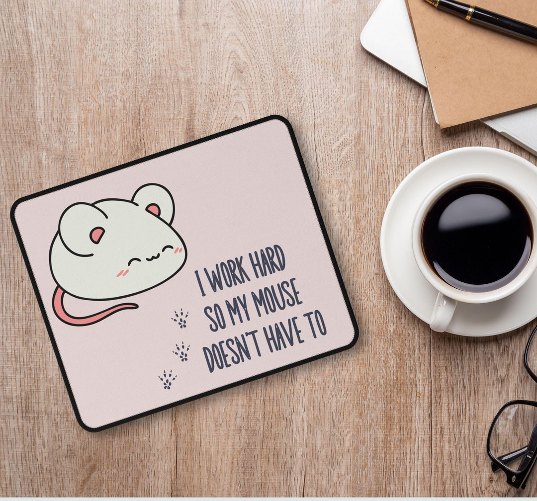 Funny Mouse Non-slip Gaming Mouse Pad, Cute Rat Desk Mat, Silly Animal ...