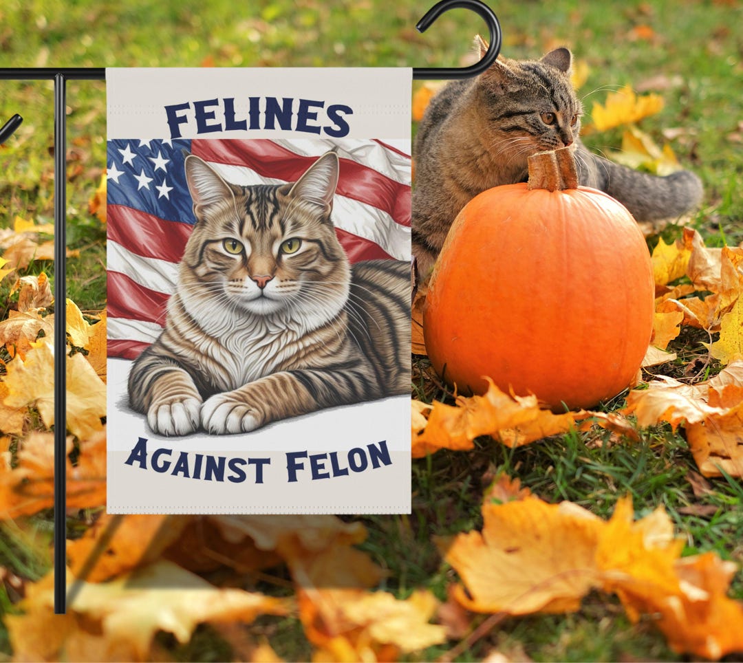 Felines Against Felon Yard Sign, Anti Trump Lawn Sign, Anti Maga Garden ...