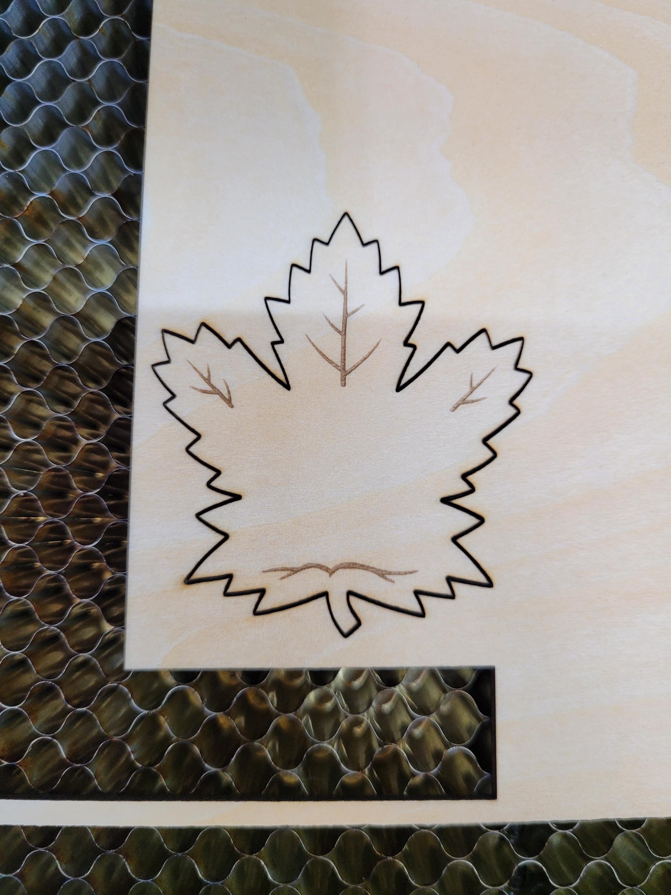 Maple Leaf Custom Text SVG File Lightburn - Etsy