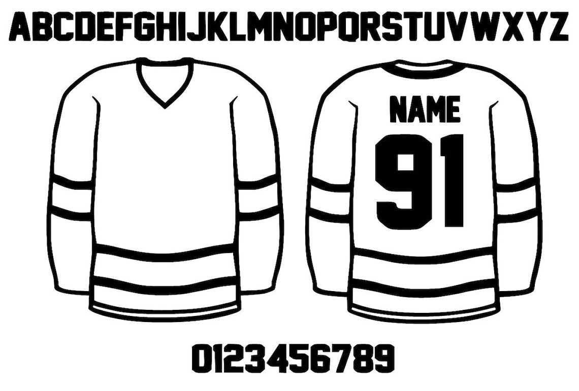 Customizable Hockey Jersey SVG File - Etsy