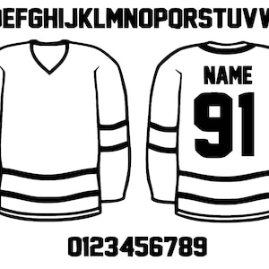 Customizable Hockey Jersey SVG File - Etsy