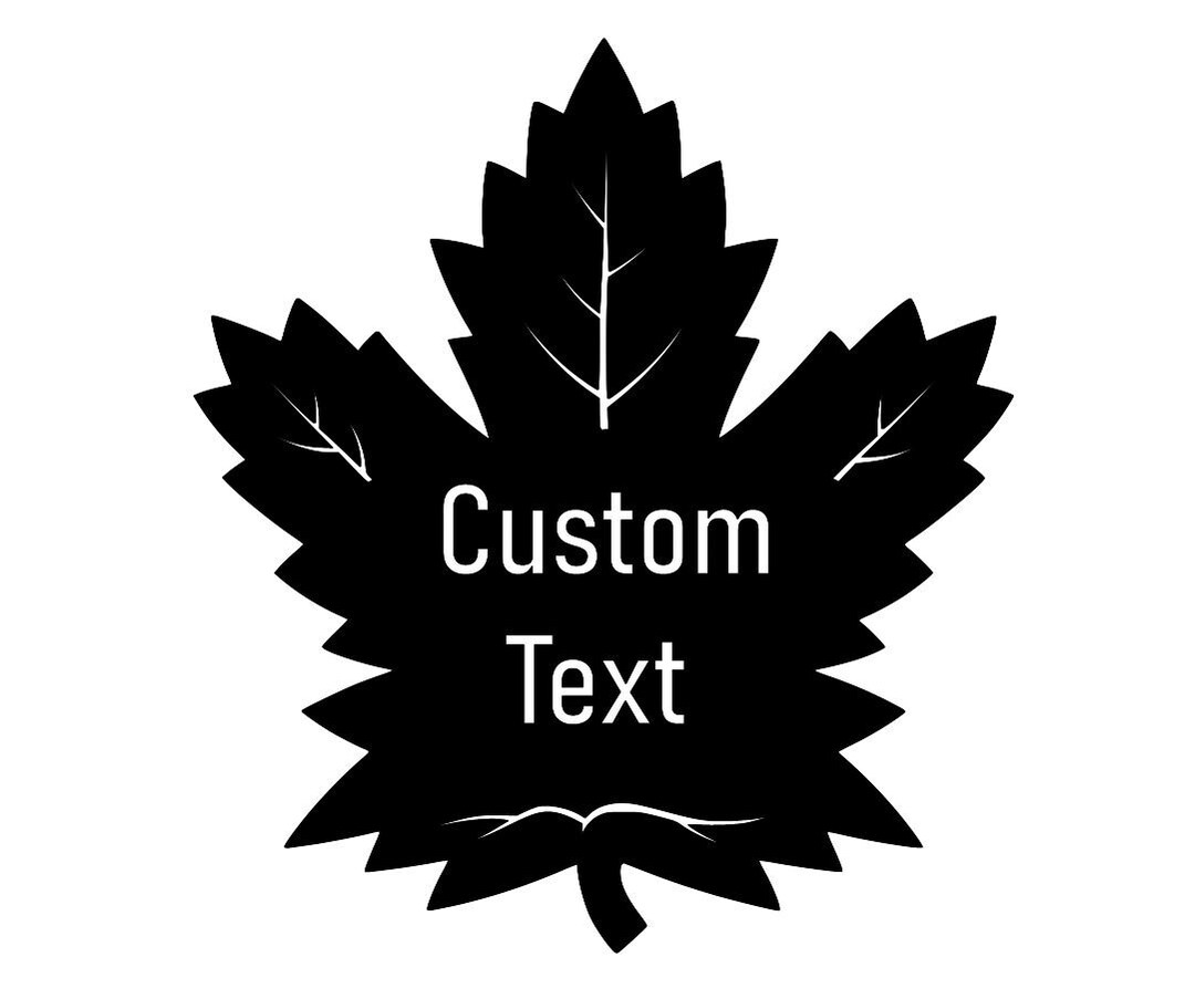 Maple Leaf Custom Text SVG File Lightburn - Etsy