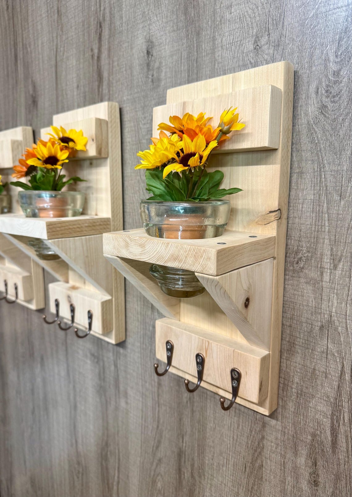 Wall Decor /wall Art/ Key Holder. Wood Sconce. Made From Reclaimed ...