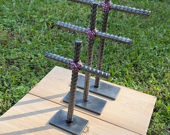Handmade .distressed Wood . With a Welded Rebar Cross. Will Make a ...
