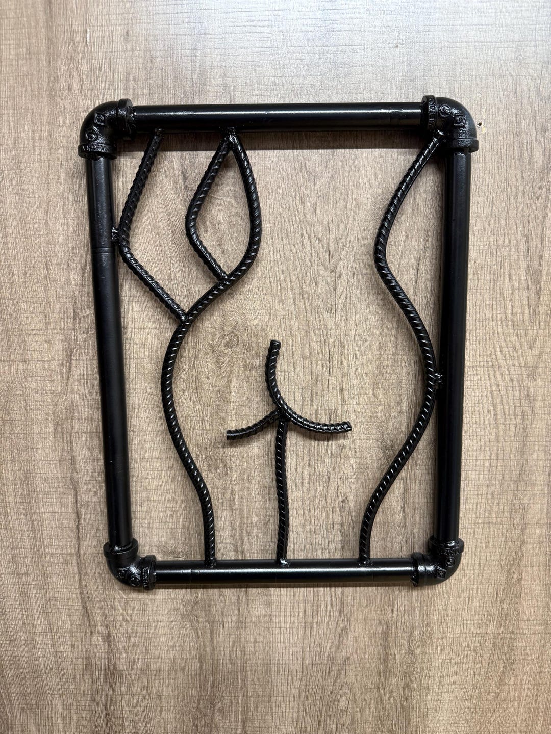Welded Metal Wall Art With Rebar/ Line Art, Woman Wall Decor - Etsy