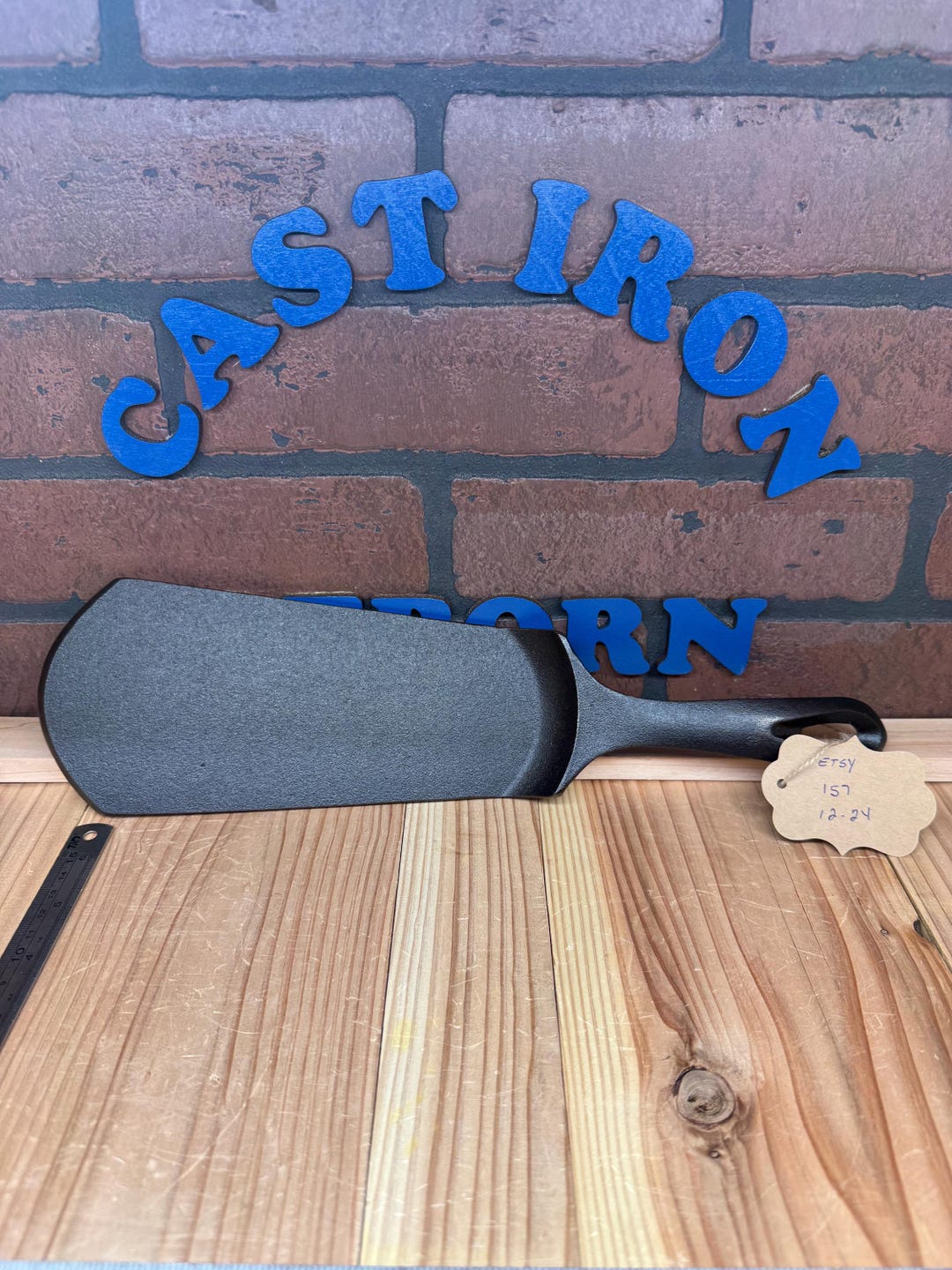 Cast Iron Spatula/bacon Press Made From a Griddle, It’s 14 Inches Long ...