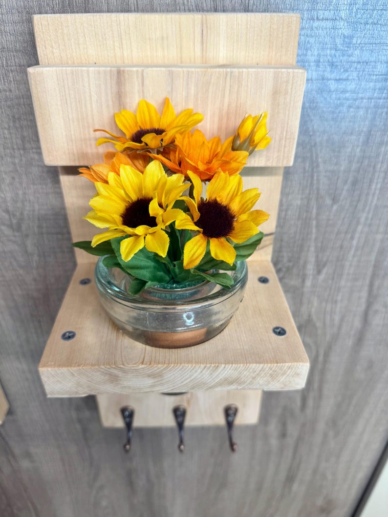 Wall Decor /wall Art/ Key Holder. Wood Sconce. Made From Reclaimed ...