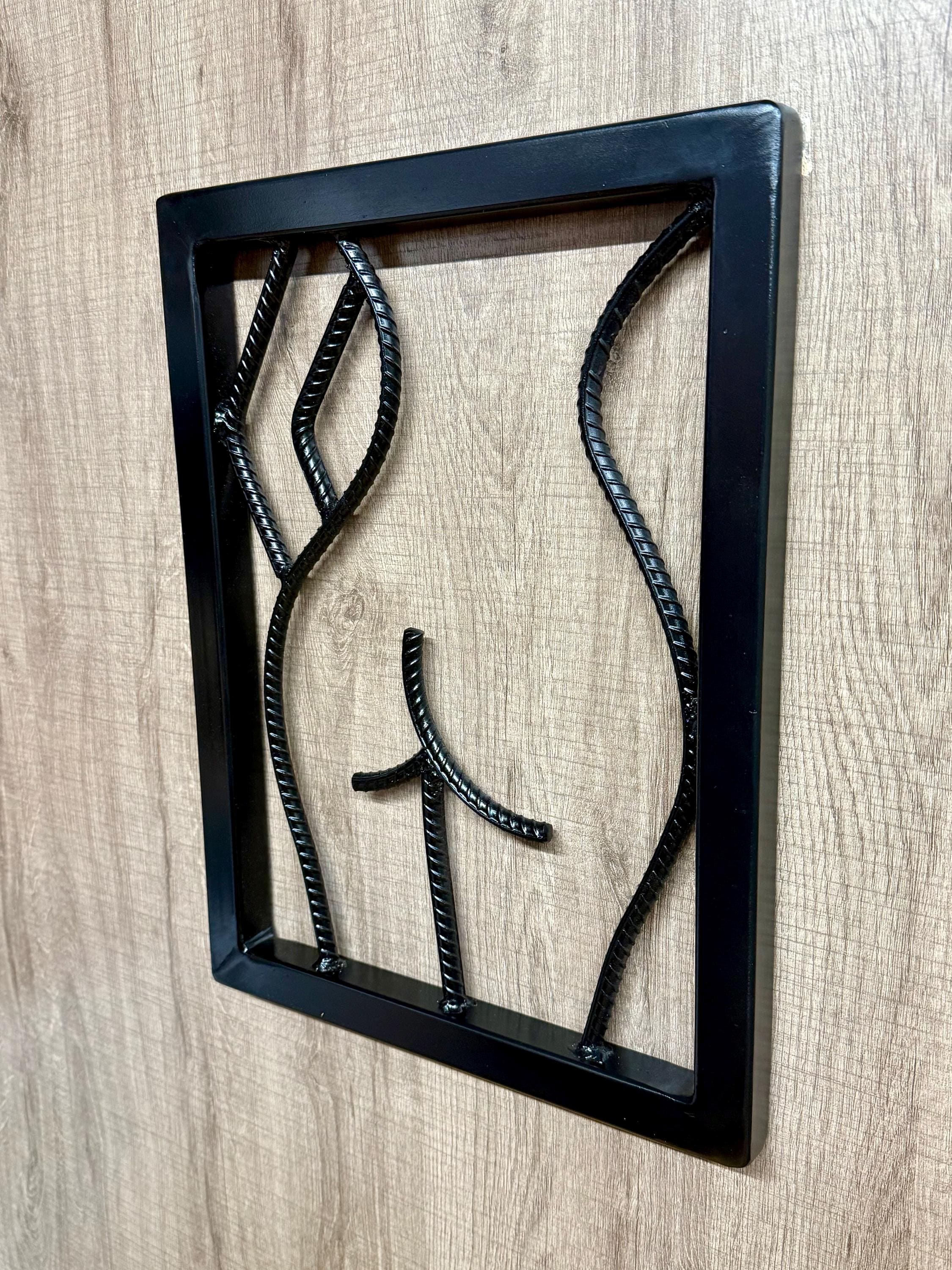 Welded Metal Wall Art With Rebar, Woman Wall Decor - Etsy