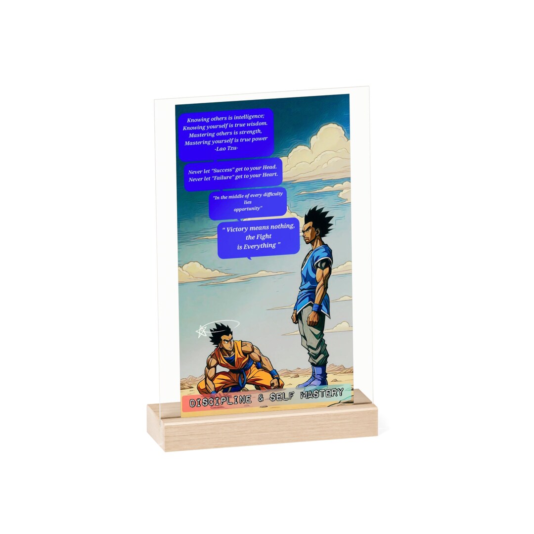 Acrylic Sign With Wooden Stand/ Discipline and Self Mastery - Etsy