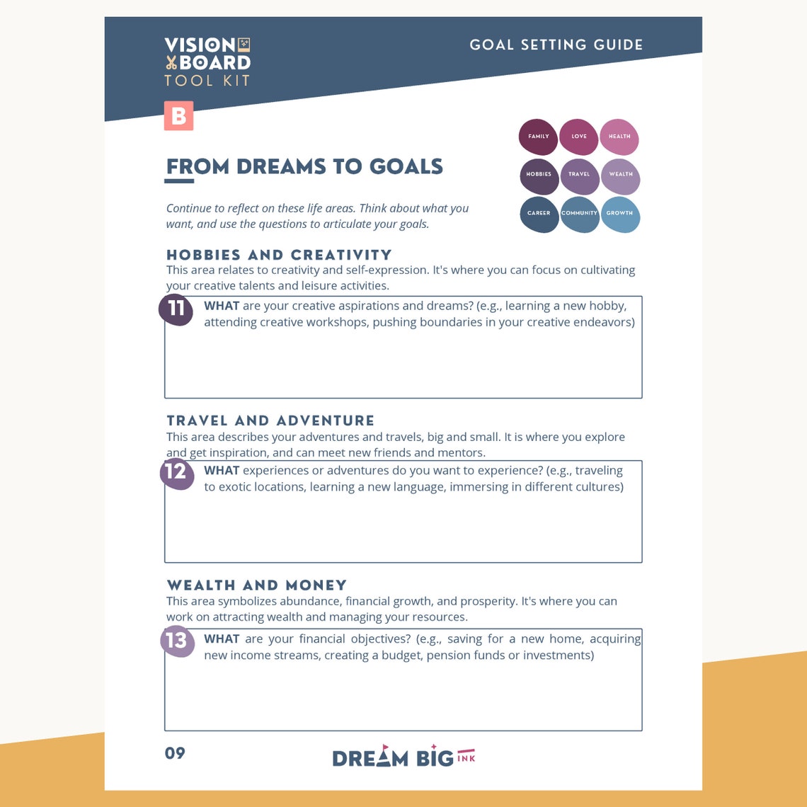 Goal Setting Worksheet | Printable Goal Planner Worksheet | 33 ...