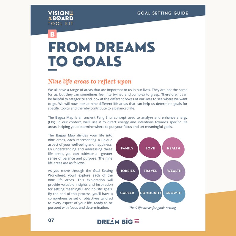 Goal Setting Worksheet | Printable Goal Planner Worksheet | 33 ...