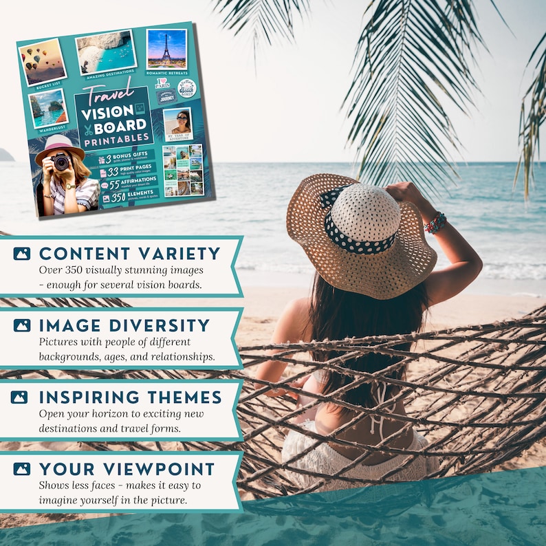 Travel Vision Board Printables - Inspiring Images, Affirmations and ...