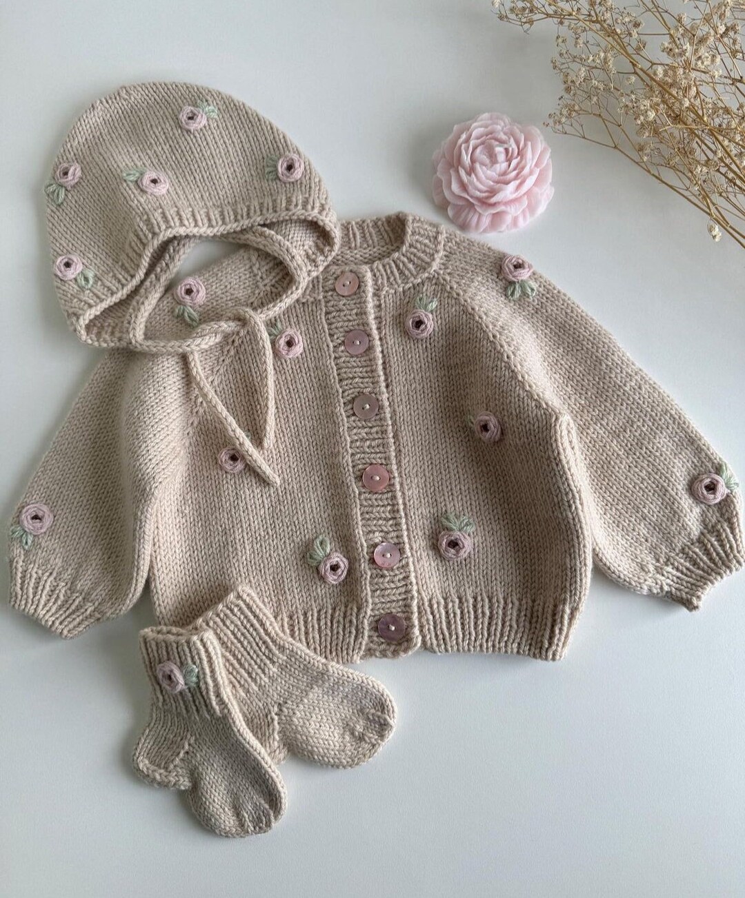 Hand Knitted Baby Jacket Hat Shoes Newborn Gift Baby Socks - Etsy