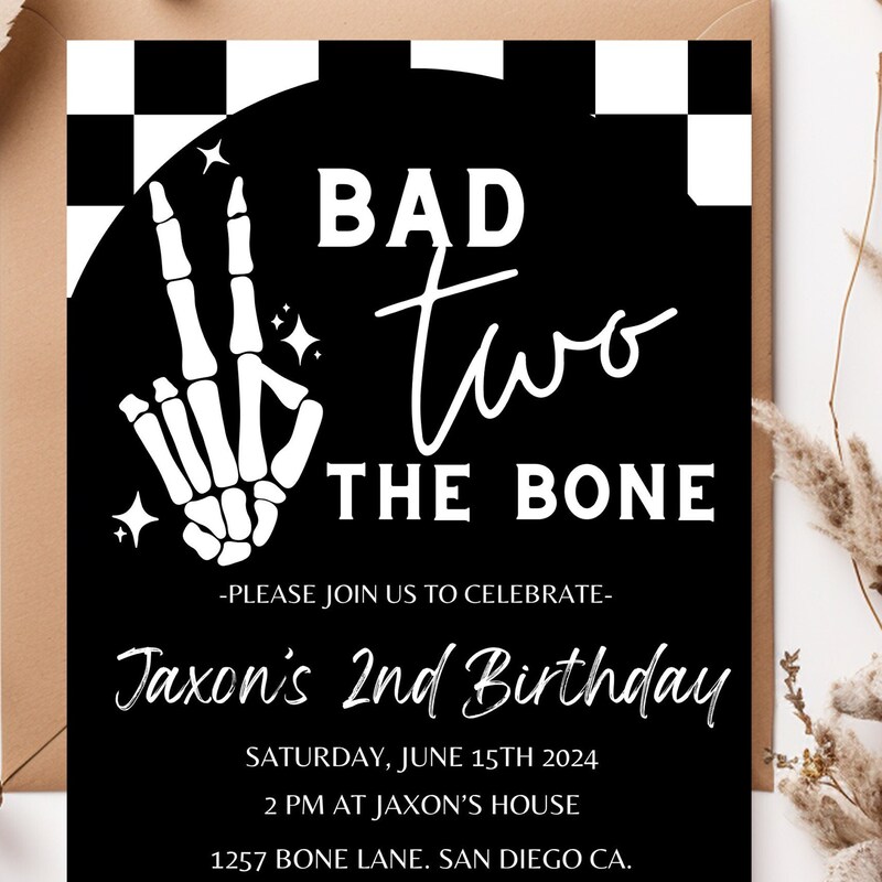 Bad Two the Bone Party Supplies - Etsy