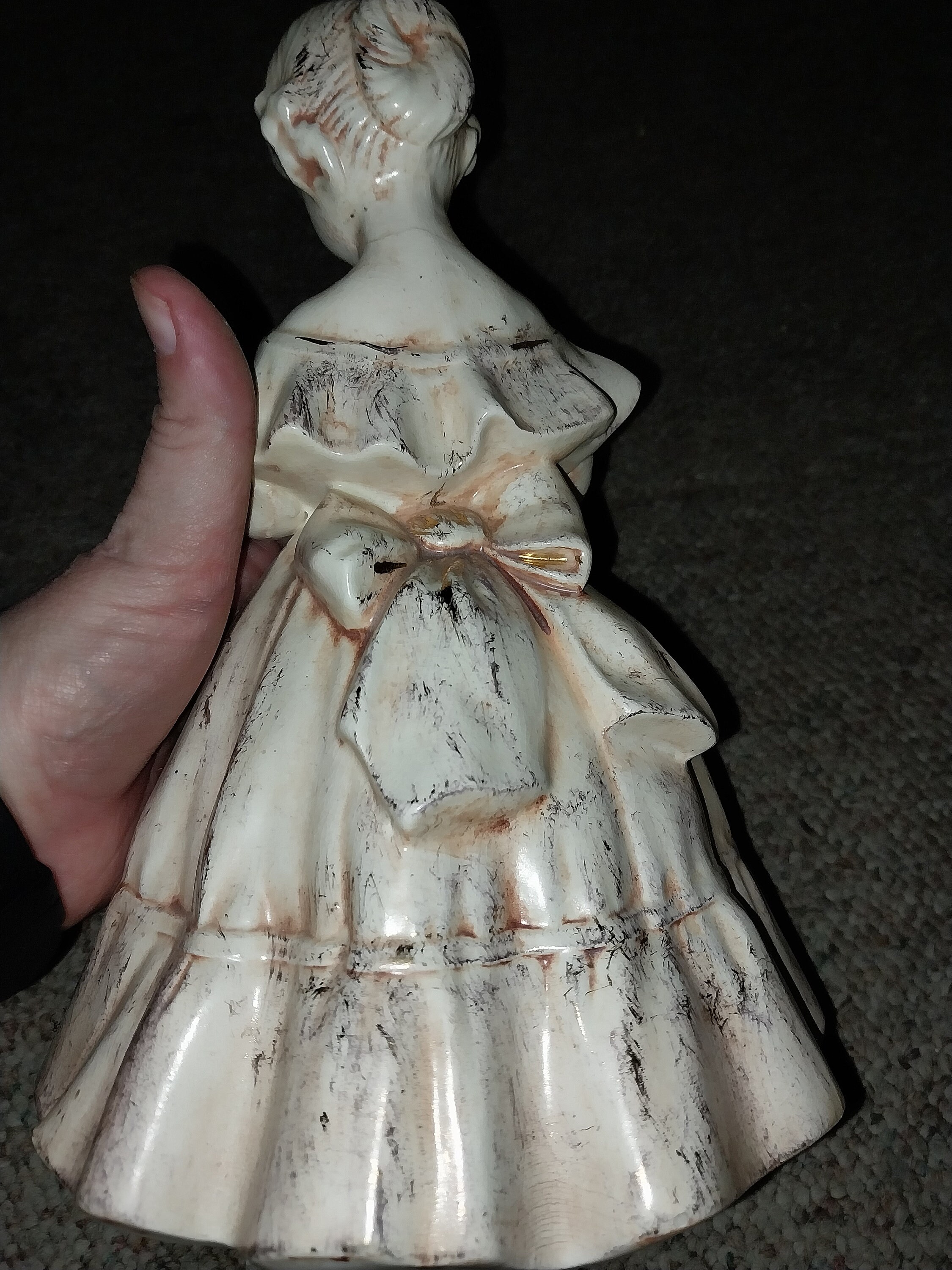 Antique Belle Chalkware Figurine 10 Inches by 7 Inches. Beautiful Piece ...