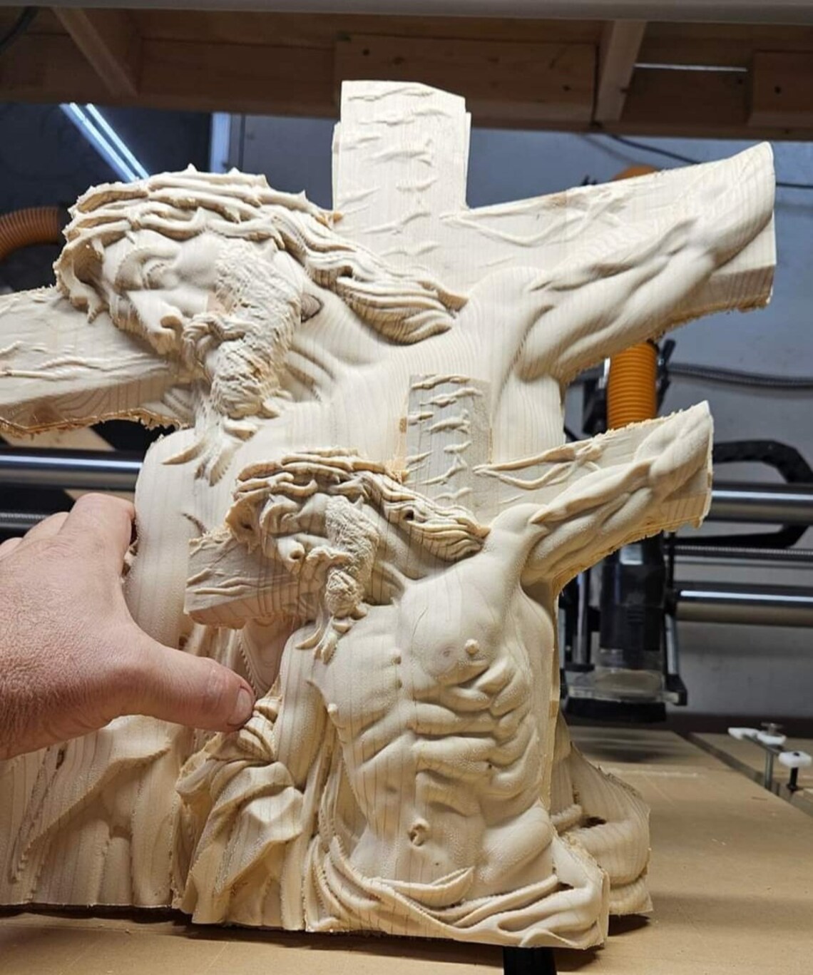 Jesus Crucifixion Wood Carved Statues - Etsy