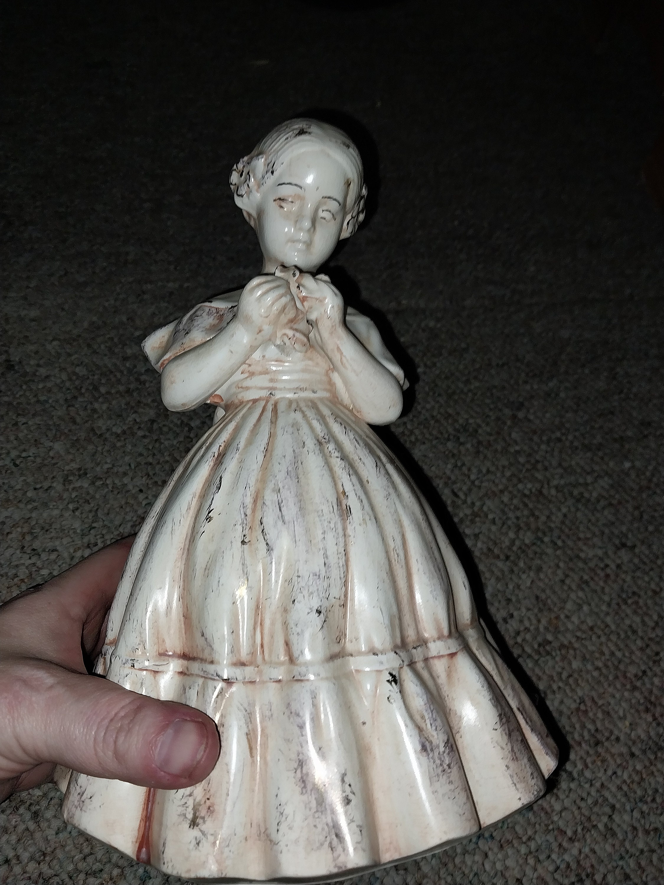 Antique Belle Chalkware Figurine 10 Inches by 7 Inches. Beautiful Piece ...