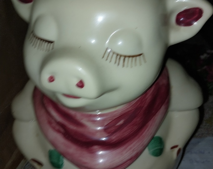 Rare 1940 Vintage Ceramic Pig Cookie Jar.11 X 7 .5 Inches 150.00 - Etsy