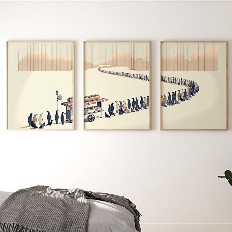 City Cartoon Abstract Art - Etsy