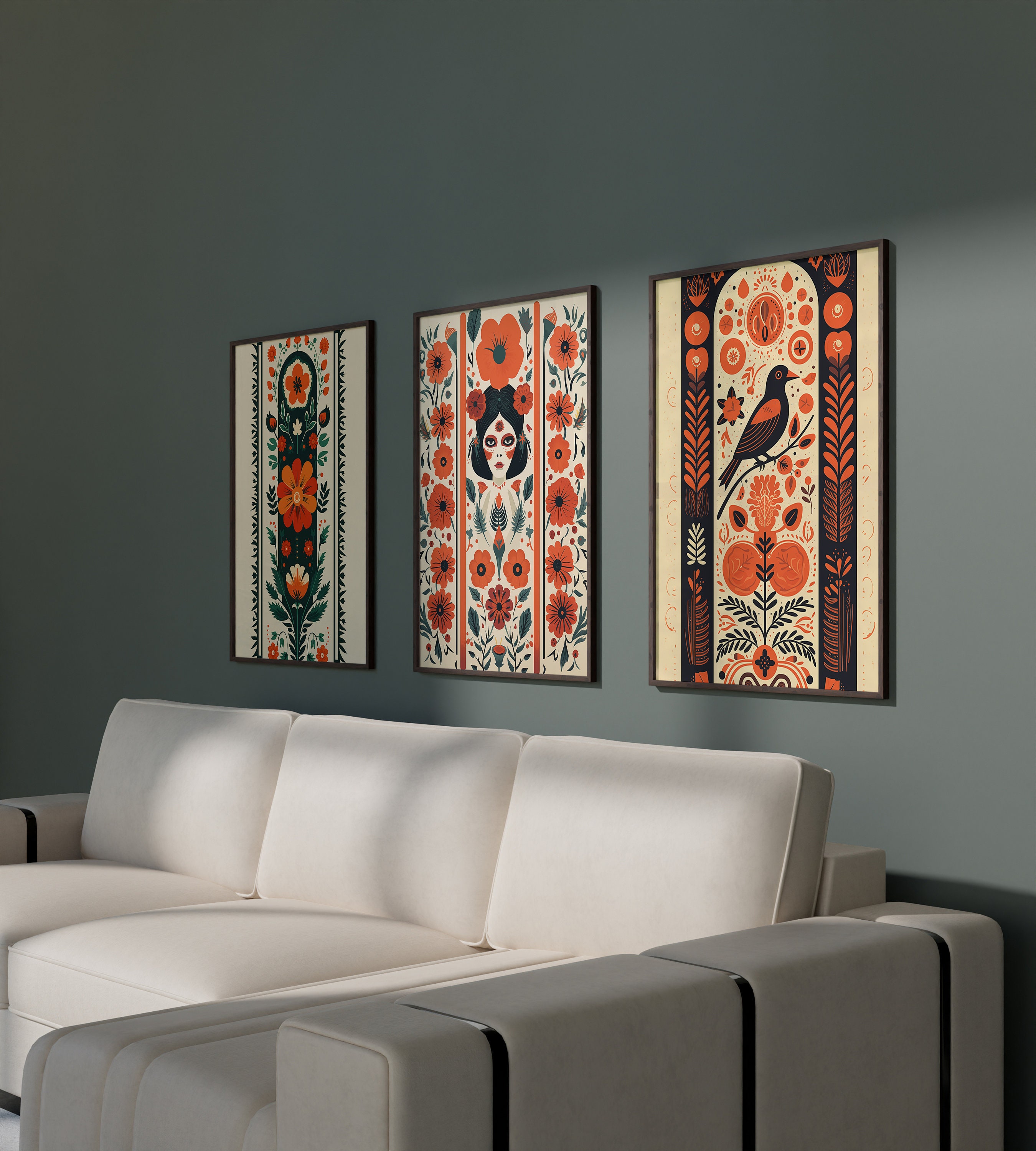Traditional Latin American Wall Art Set of 3 | Hispanic Heritage ...