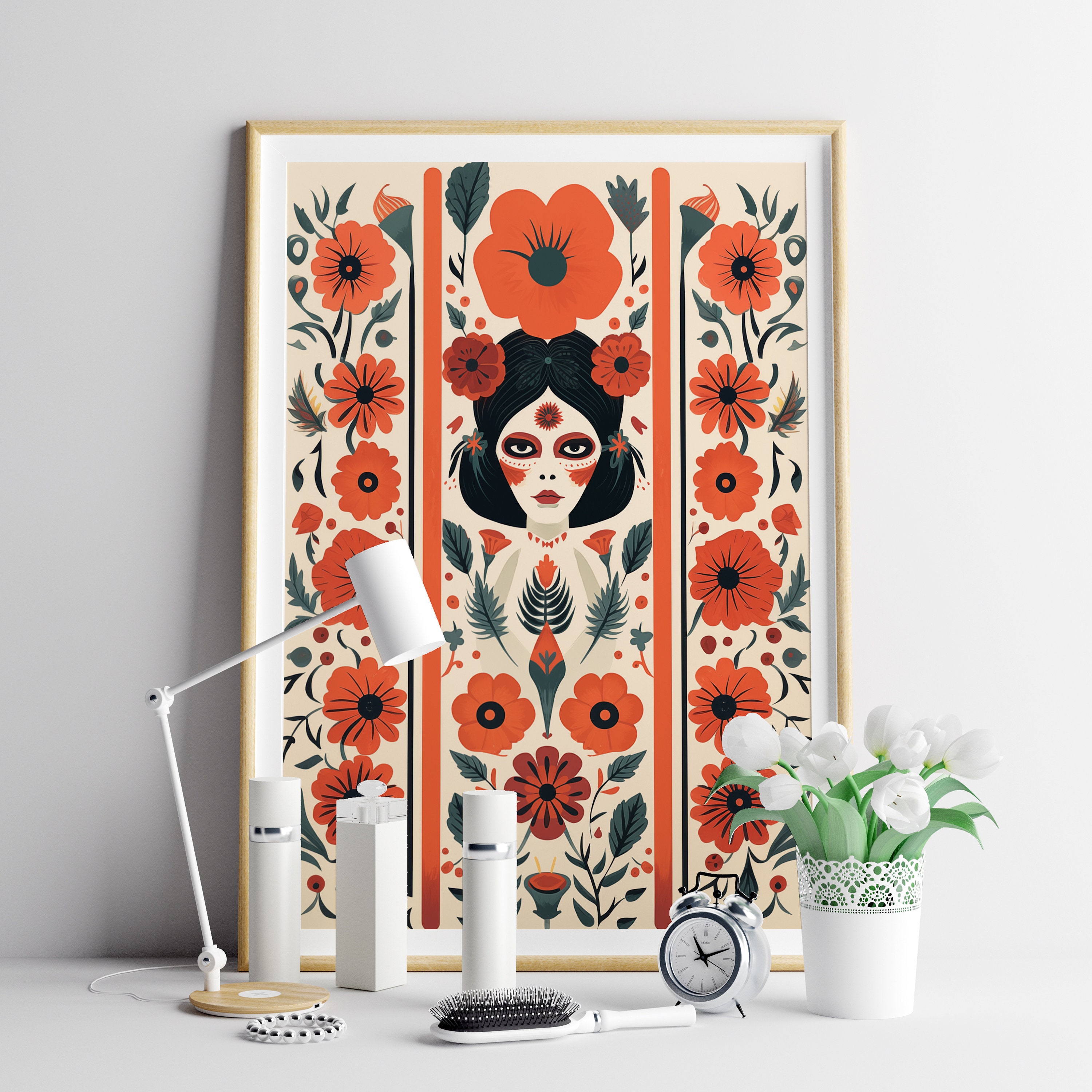 Traditional Latin American Wall Art Set of 3 Hispanic Heritage Abstract ...