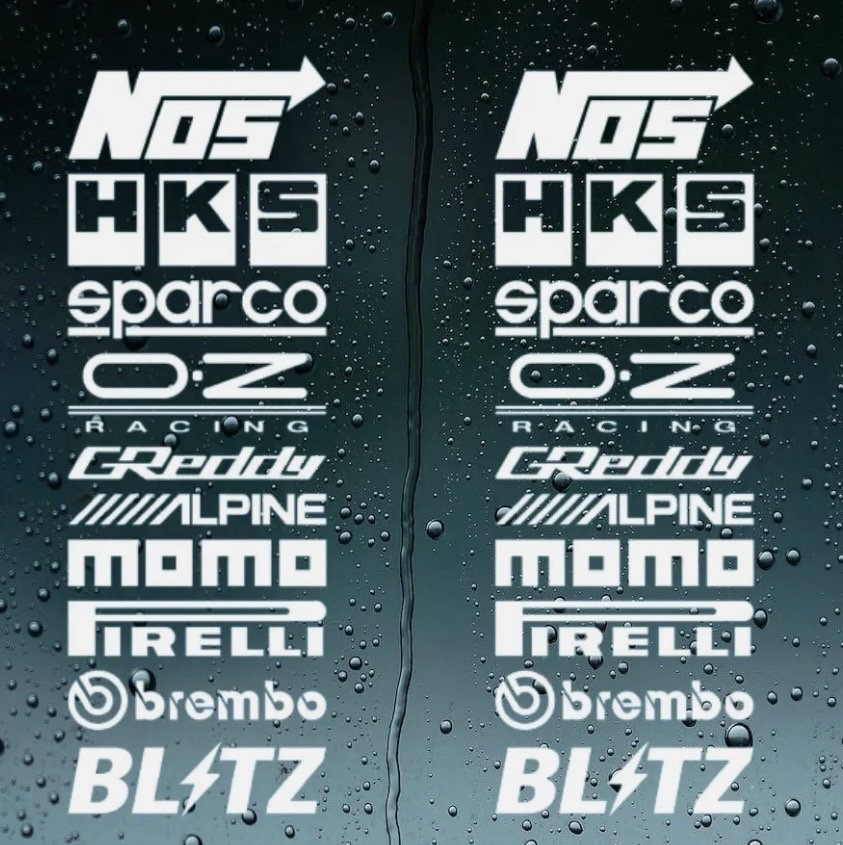 20 Pcs Car Sponsor Decals Set Car Stickers Vinyl Stickers Vinyl Sticker ...