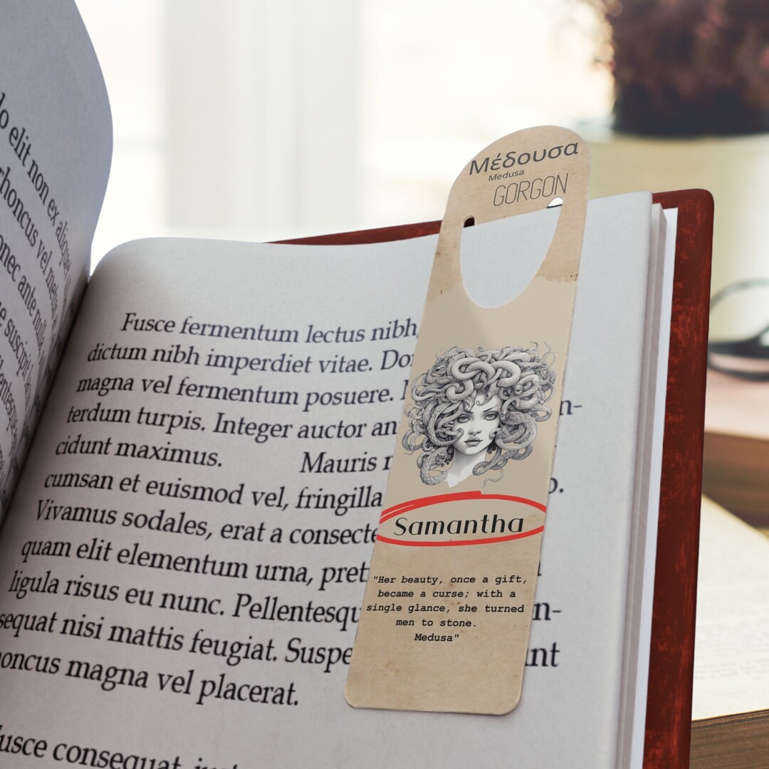 Medusa, Custom Greek Mythology, Teacher Retirement Gift, Bookmark ...