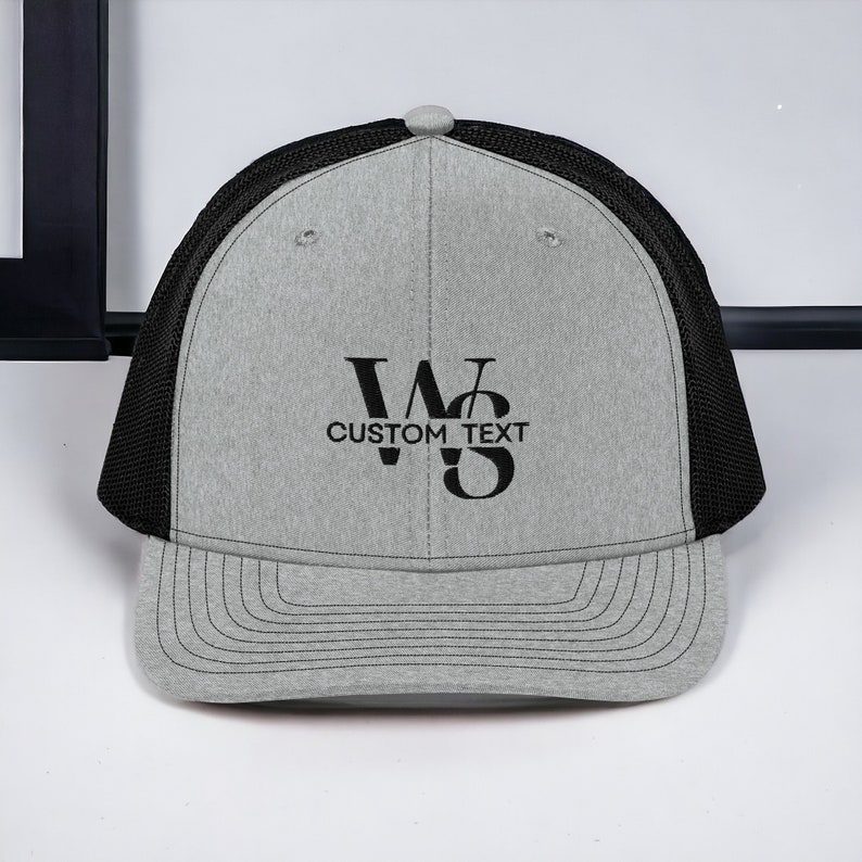 Embroidered Monogram Hat Custom Initials Couples Cap, Personalized Text ...