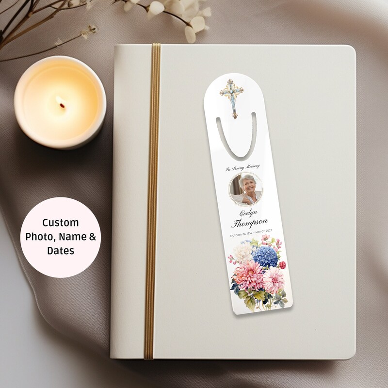 Memorial Bookmark - Etsy