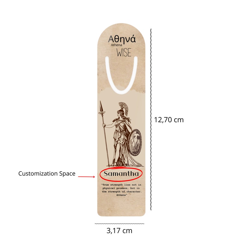 Mythology Bookmarks, Athena, Custom Greek Mythology, Greek Bookends ...