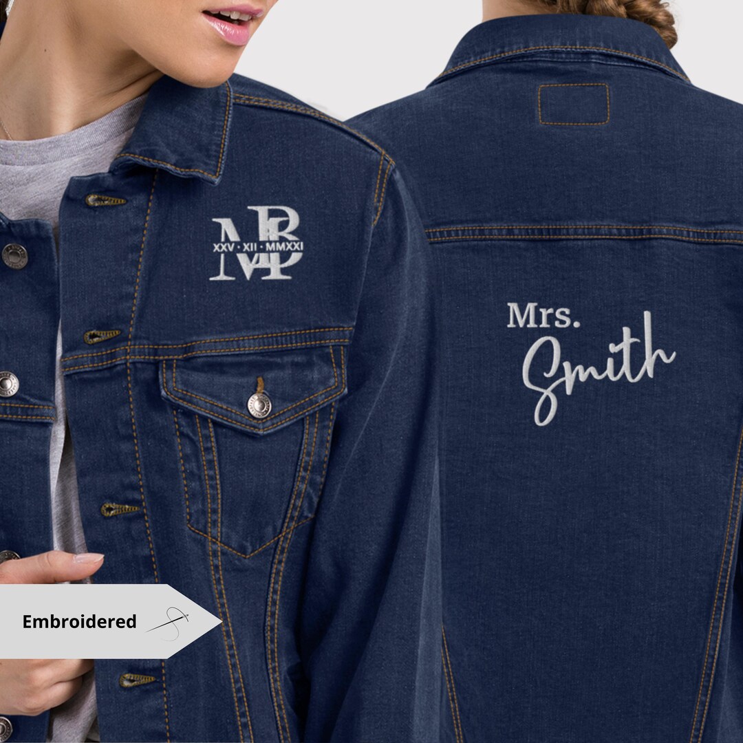 Mrs Denim Jacket, Wedding Jean Jacket, Bridal Denim Jacket, Denim Bride ...