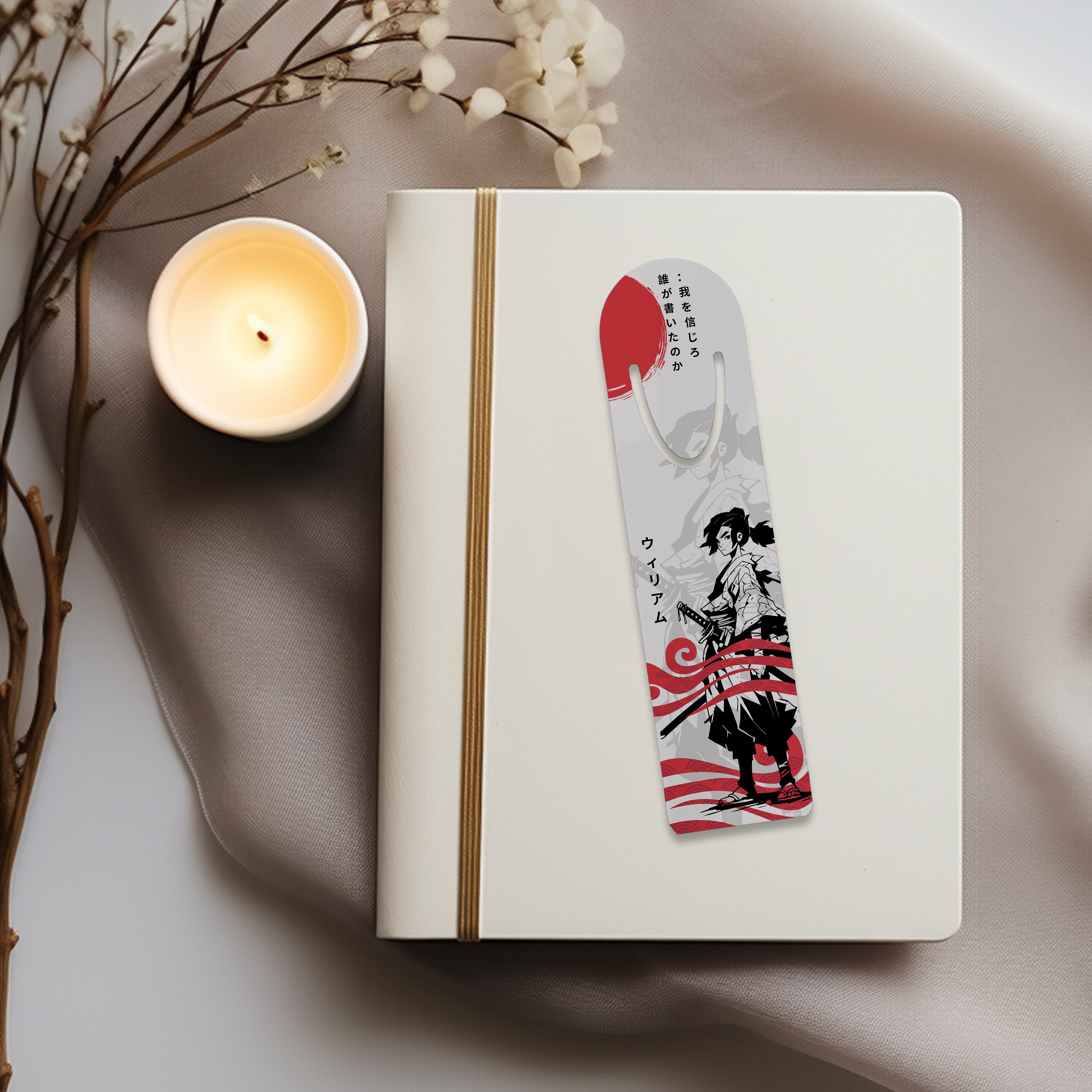 Custom Samurai Bookmark, Anime Art, Anime Bookmark, Japanese Bookmark ...