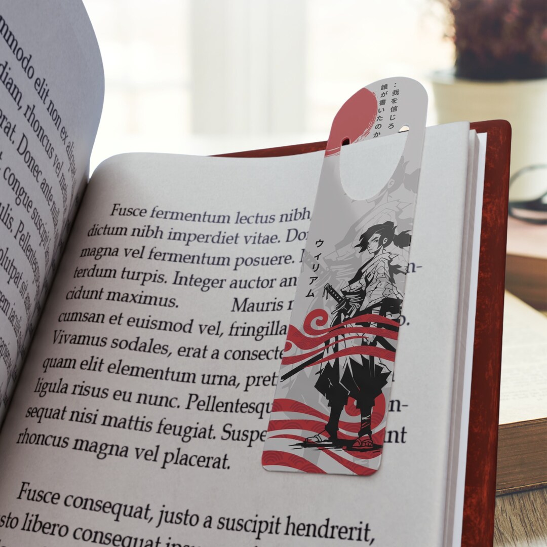Custom Samurai Bookmark, Anime Art, Anime Bookmark, Japanese Bookmark ...