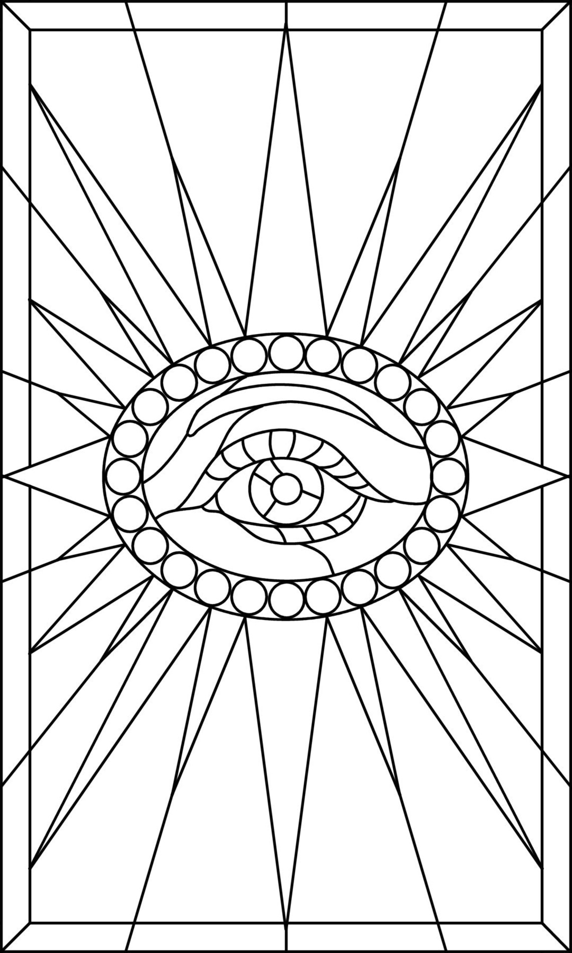 Stained Glass Pattern - Victorian Eye - Etsy