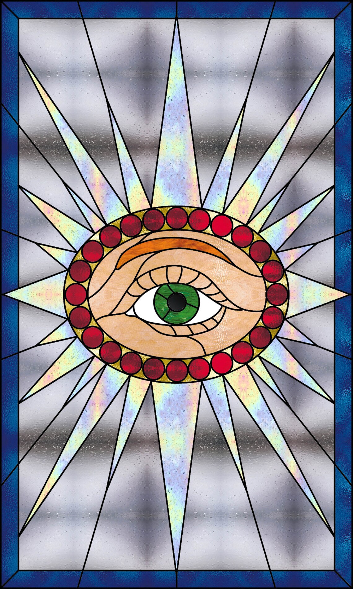 Stained Glass Pattern - Victorian Eye - Etsy
