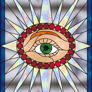 Stained Glass Pattern - Victorian Eye - Etsy