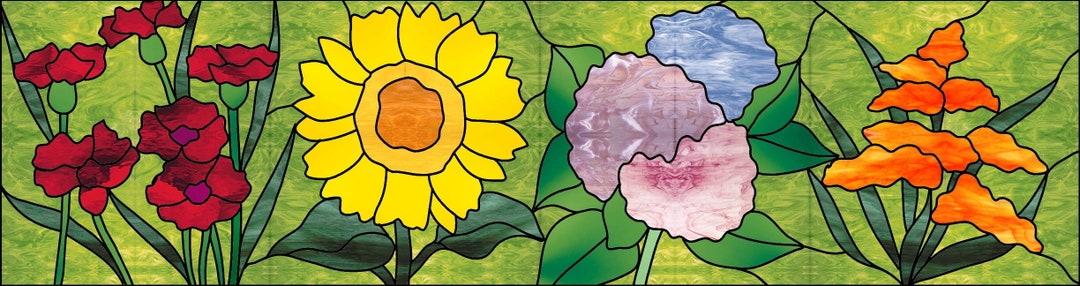 Stained Glass Pattern - Spring is Here - Etsy