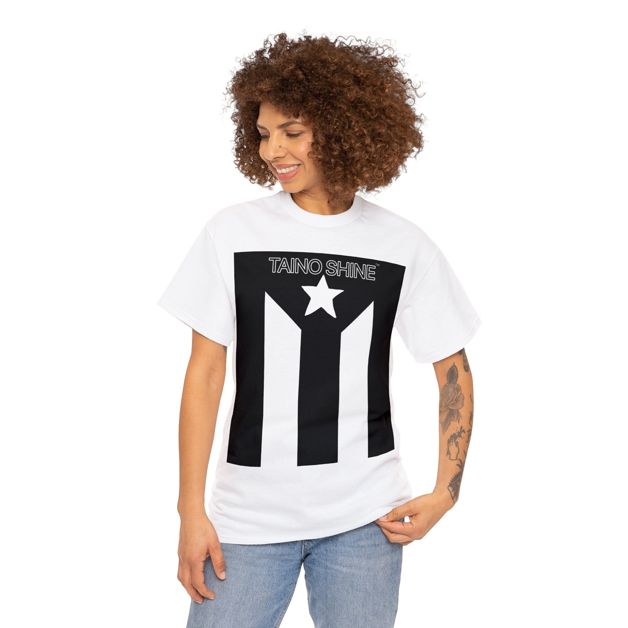 Taino Shines Puerto Rican Resistance Flag Cotton Tshirt. Puerto Rican ...