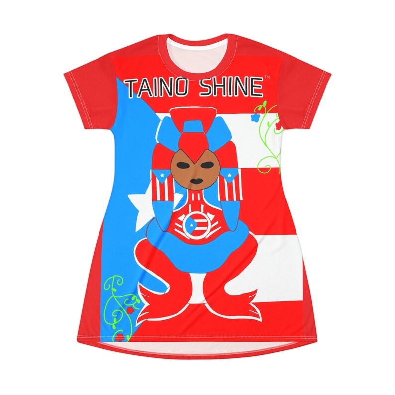 Taino Shine Atabey the Fertility Goddess T-shirt Dress. Puerto Rican ...