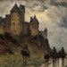 Medieval Knights on Horses Impressionism Painting Style Original ...