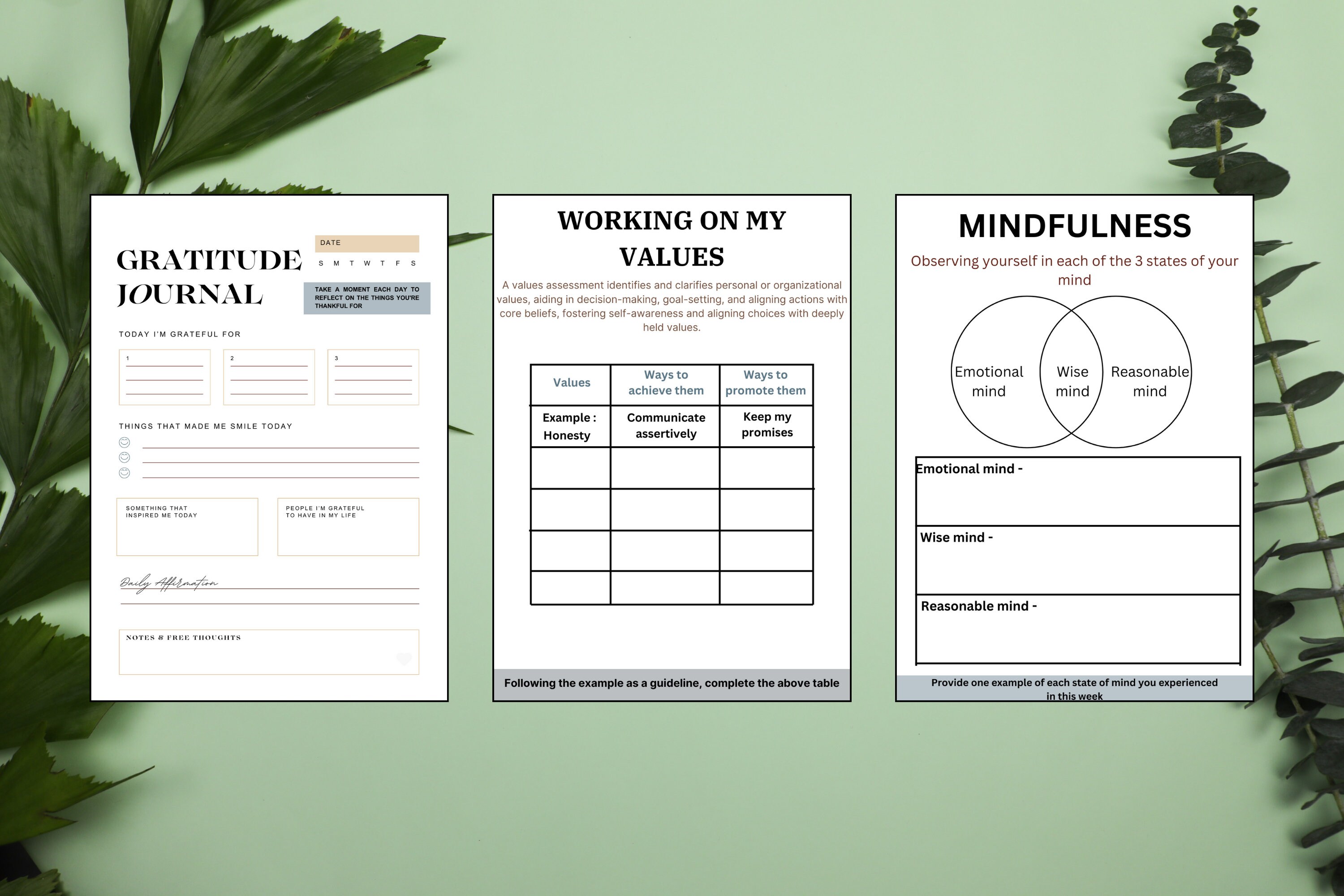 Life Coaching Worksheet Bundle / Printable / Therapy Tools and ...