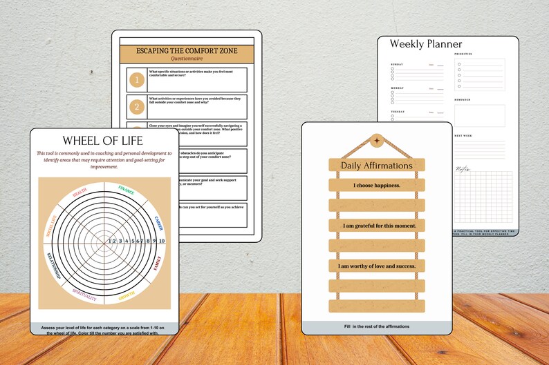 Life Coaching Worksheet Bundle / Printable / Therapy Tools and ...