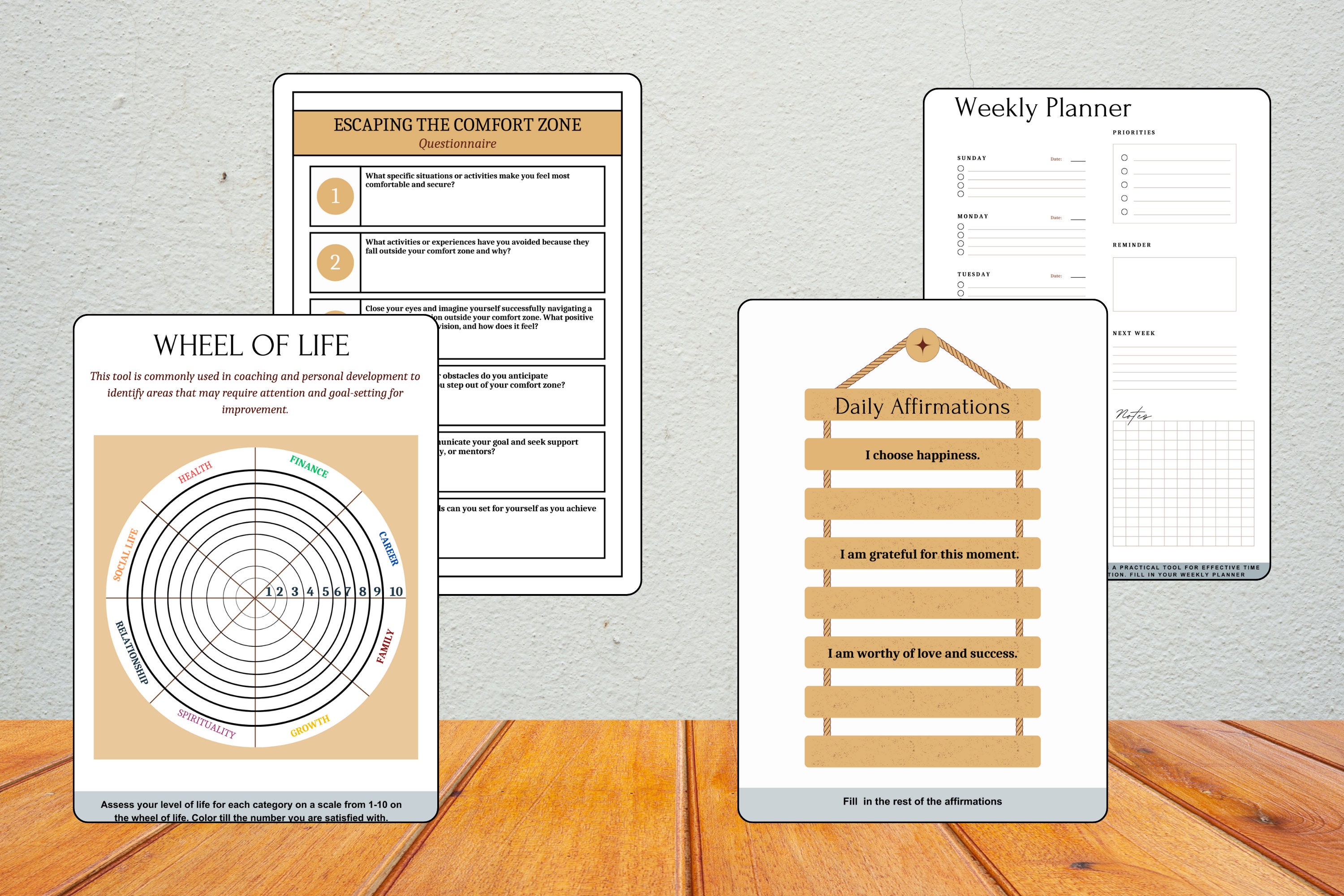 Life Coaching Worksheet Bundle / Printable / Therapy Tools and ...