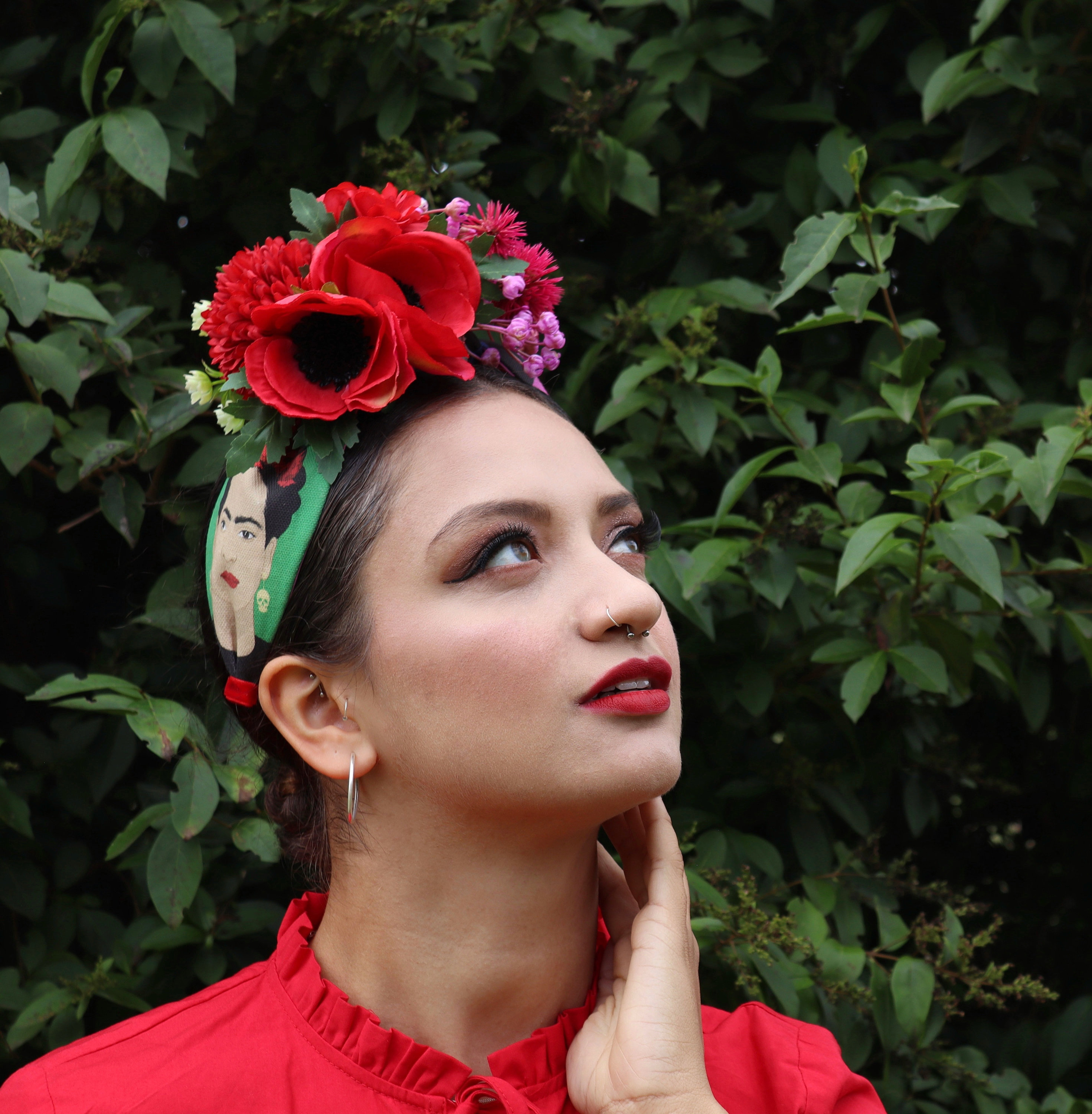 Frida Kahlo Flower Crown Mexican Party Headband Floral Headpiece Dia De ...