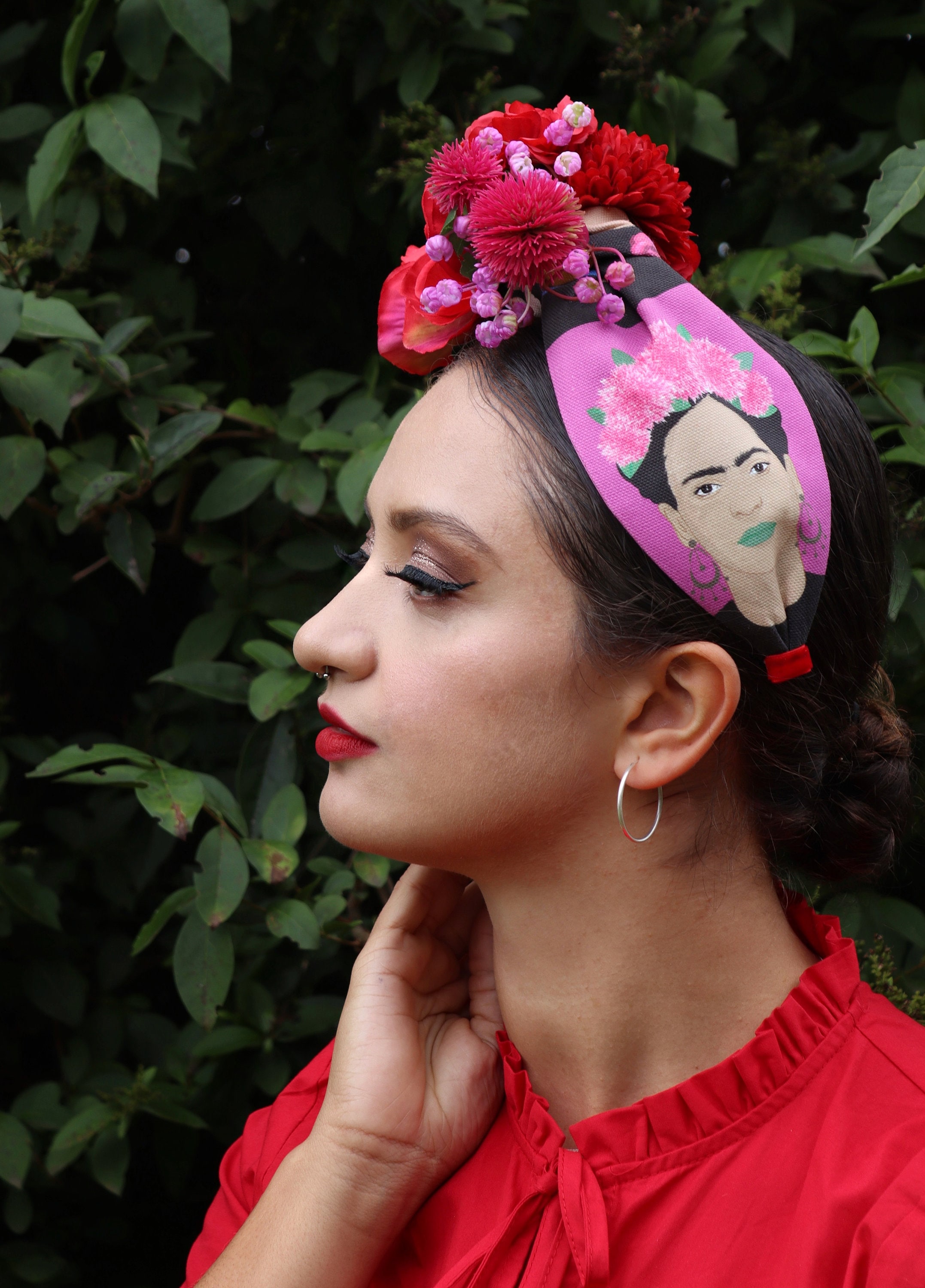 Frida Kahlo Flower Crown Mexican Party Headband Floral Headpiece Dia De ...