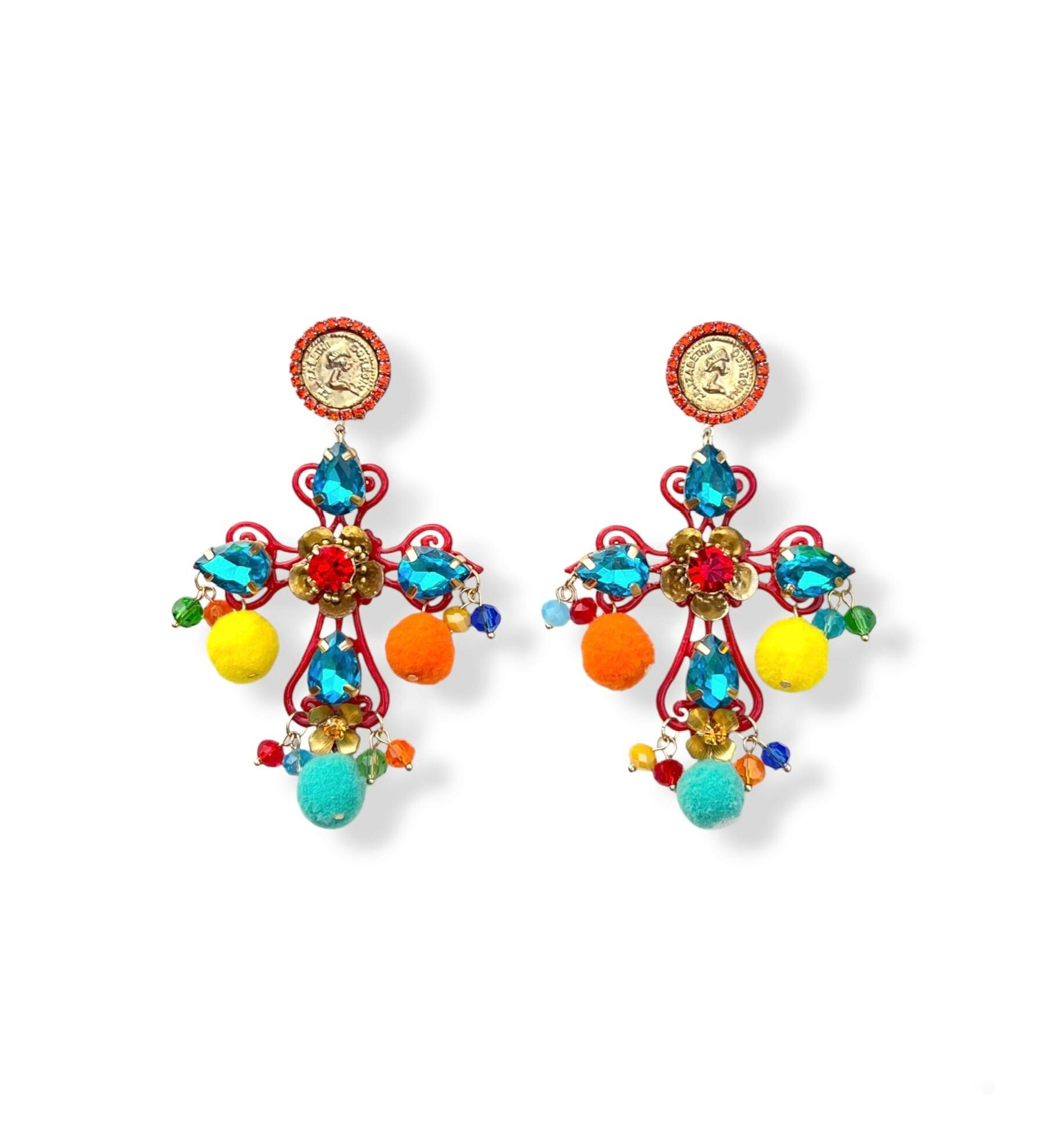 Sicilian Majolica Jewelry Set Top Knotted Turban Headband Dolce Vita ...